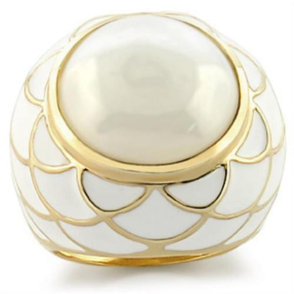 Click here for Zawadee Gold Brass Ring With Milky Cz In White For... prices