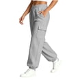 Cargo Sweatpants for Wome Elastic Waist Tapered Pants Cross High ...
