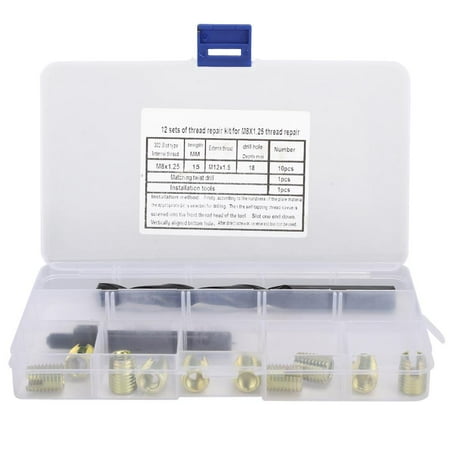 YLSHRF Thread Repair Kit M8 X 1.25 Thread Repair Kit Self Tapping ...