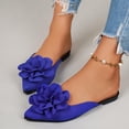 Bkhluea Women Flower Accent Backless Mule Slides Comfortable Footwear ...