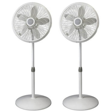Lasko 16 Inch Oscillating 3 Speed Adjustable Pedestal Stand Fan, Black ...