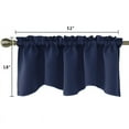 Howarmer Navy Valances Curtains, 52" x 18" Short Blackout Kitchen ...