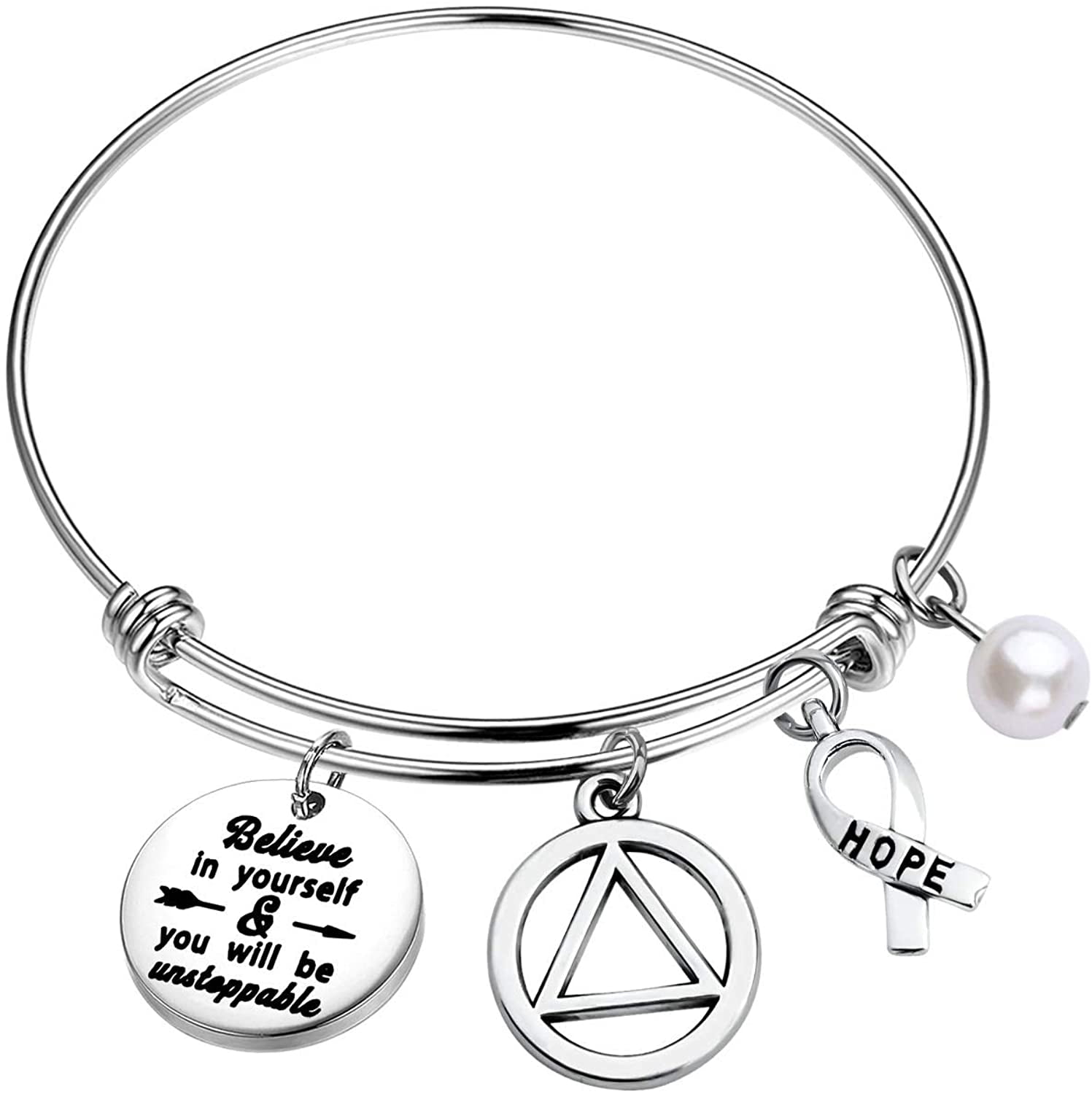 IGUOHAO AA Recovery Bracelet Sobriety Gift Alcoholics Anonymous Gift AA ...