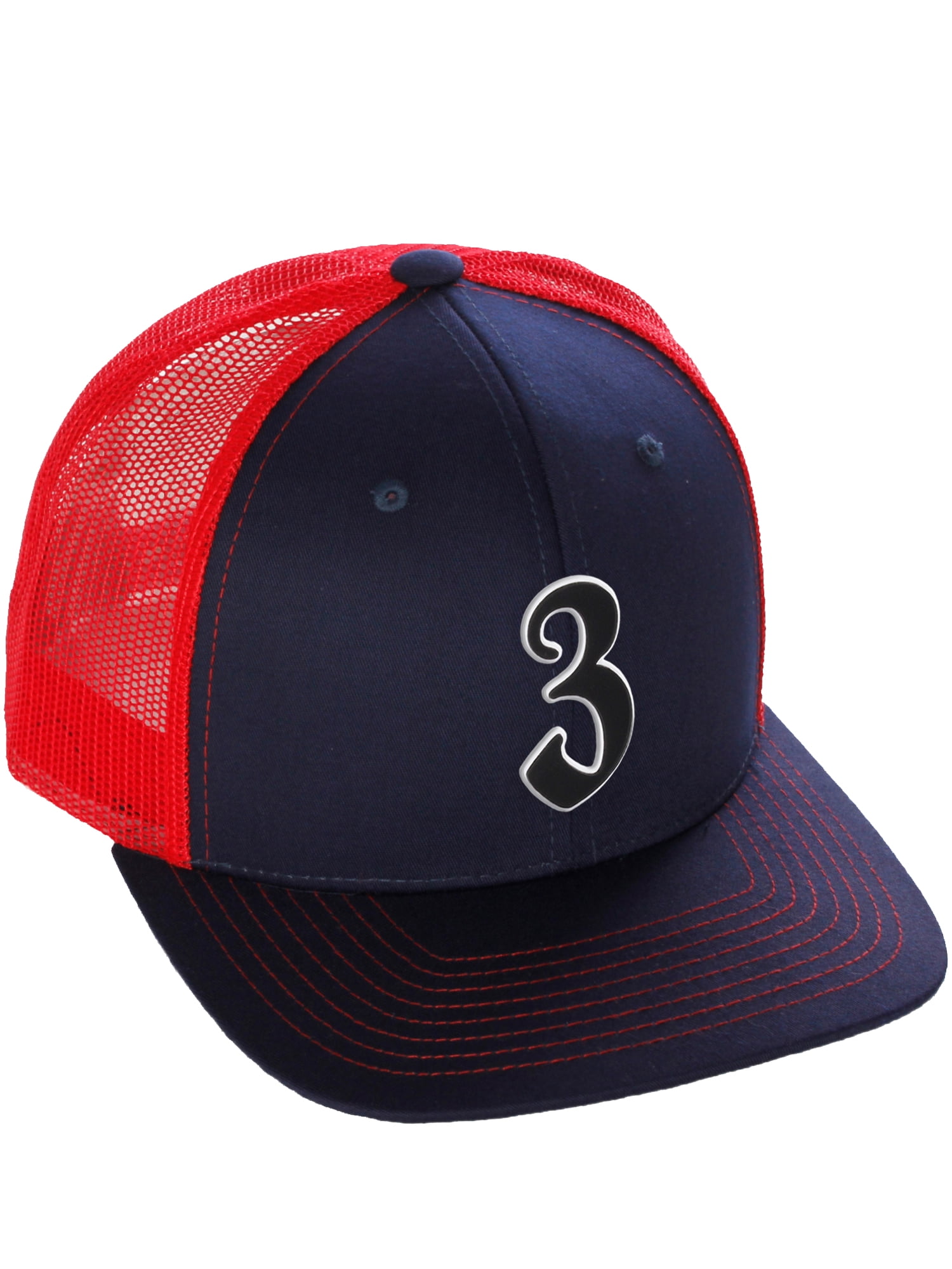 Daxton Classsic Baseball Trucker Hat Old English A to Z Letters Numbers ...