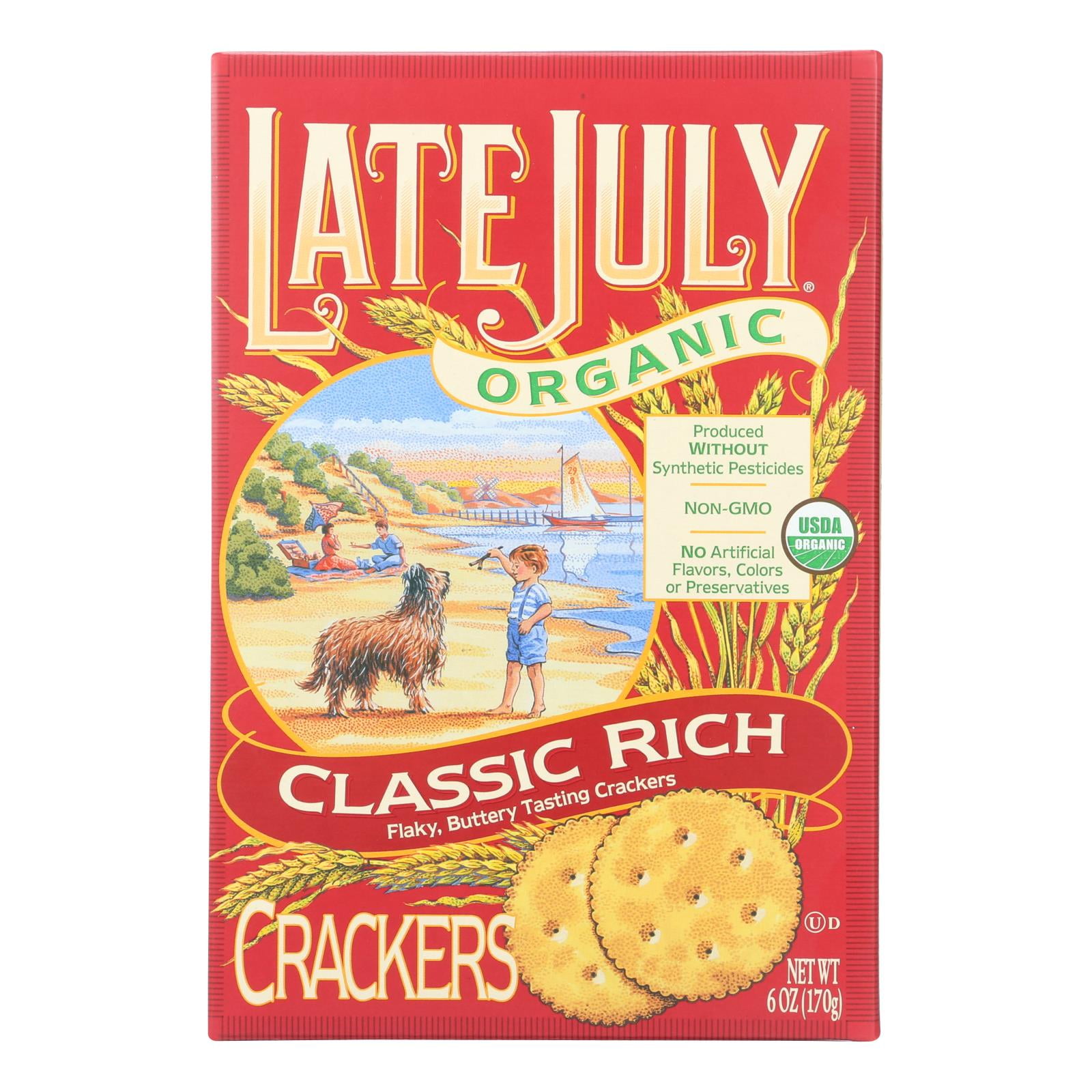 Late July Snacks Crackers Classic Rich, 6 Oz - Walmart.com
