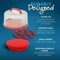 10" Round Cake Container Holder with Cover | Plastic Pie Carrier Cake ...