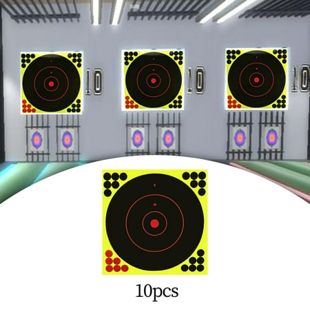 10 Pieces Self-Adhesive Shooting Targets Visual Feedback Splatter Paper ...