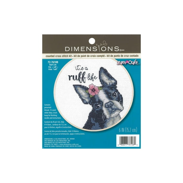 Dimensions Cross Stitch Kit 6" Ruff Life - Walmart.ca