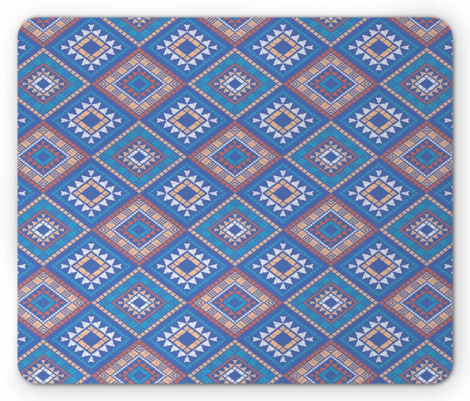Aztec Mouse Pad, Hand Drawn Intricate Geometric Shapes Tribal Influence ...