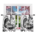 Abstract Sheer Curtains for Living Room Bedroom, Black White Trains ...