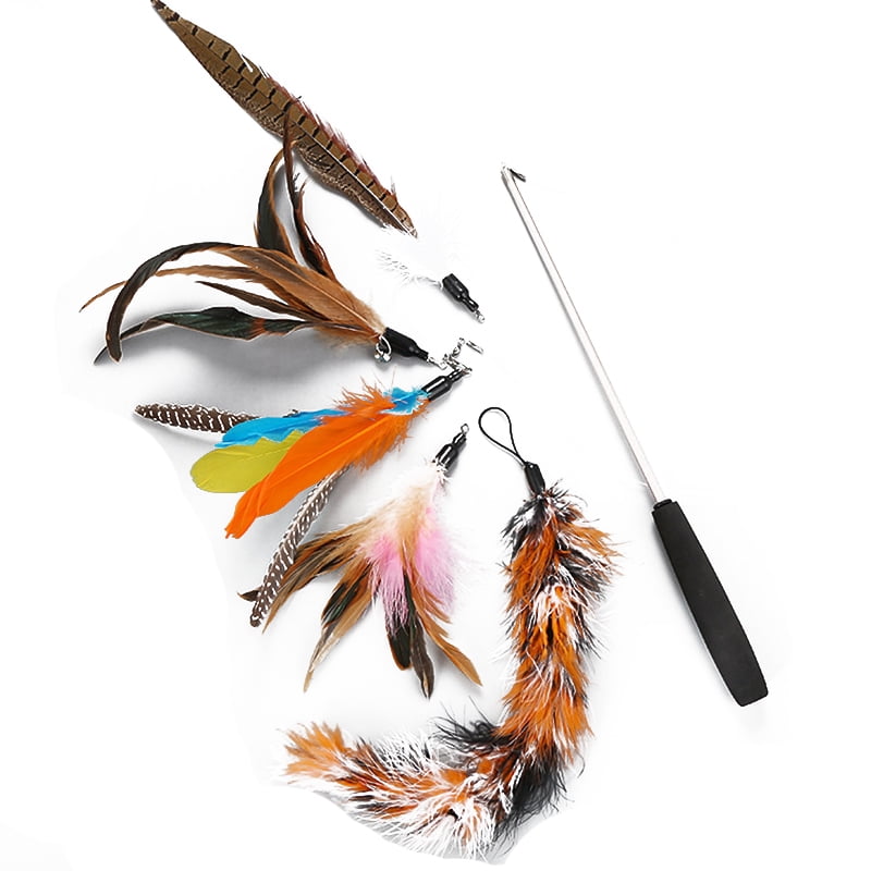 Click here for Nobrand Cat Wand Toys Set Adjustable Fake Feather... prices