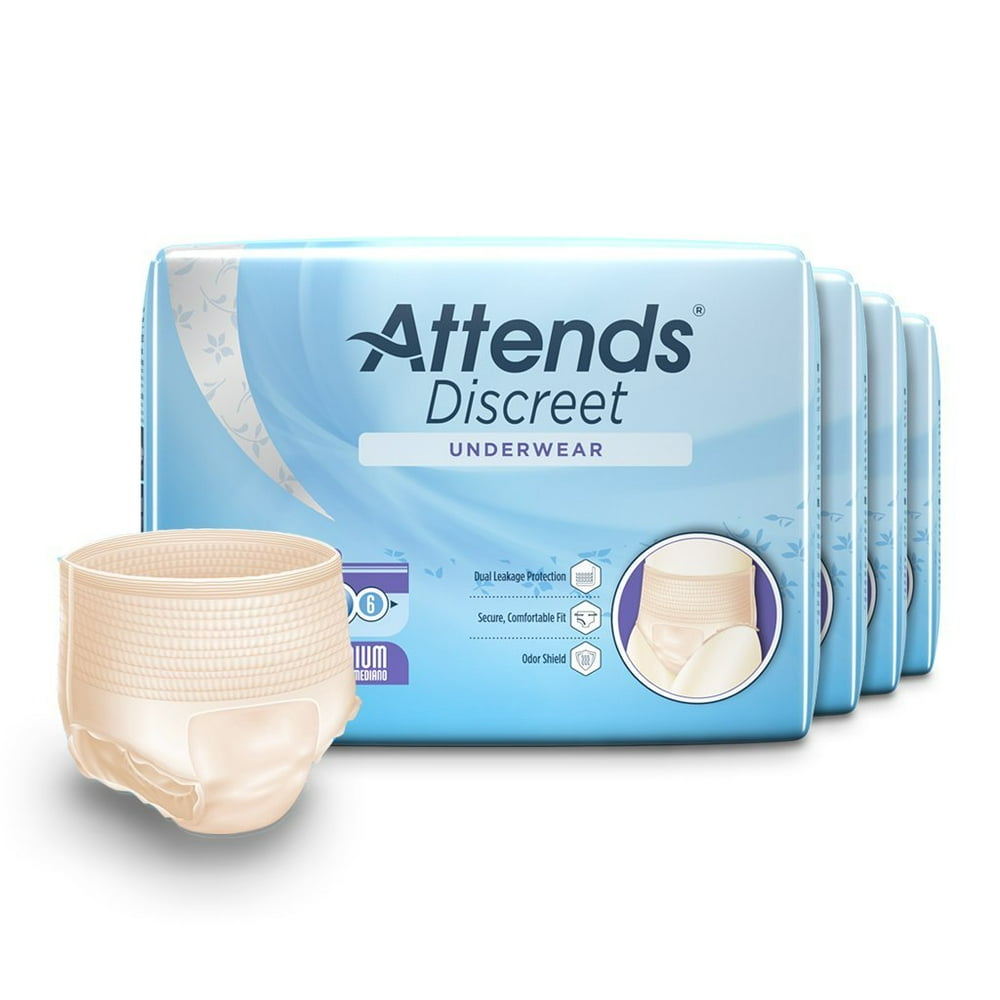 Attends Discreet Womens Protective Underwear Aduf20 Medium Case Of 80