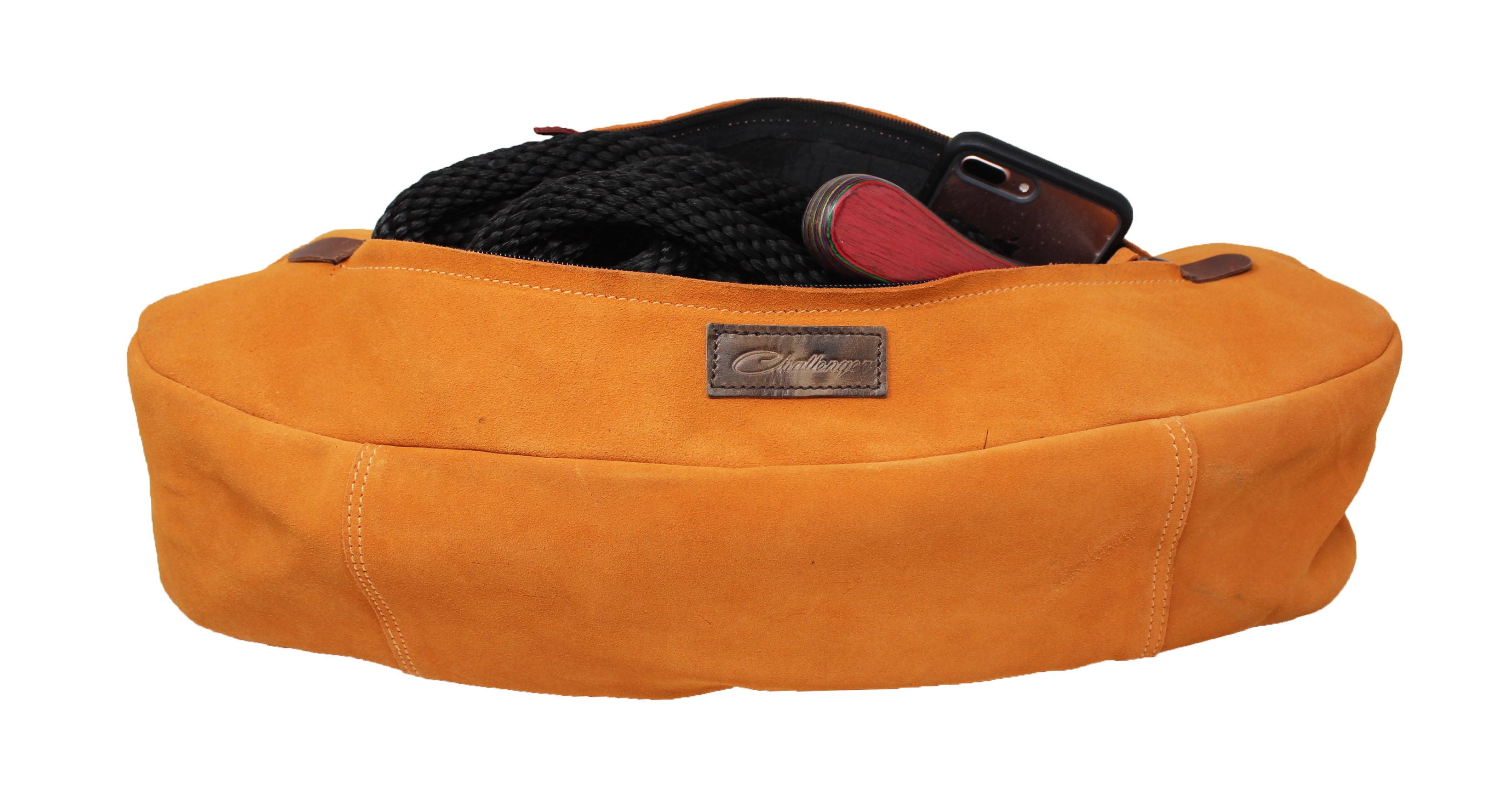 Horse Suede Leather Saddle Trail Riding Cantle Bag Orange 102AA37OR ...