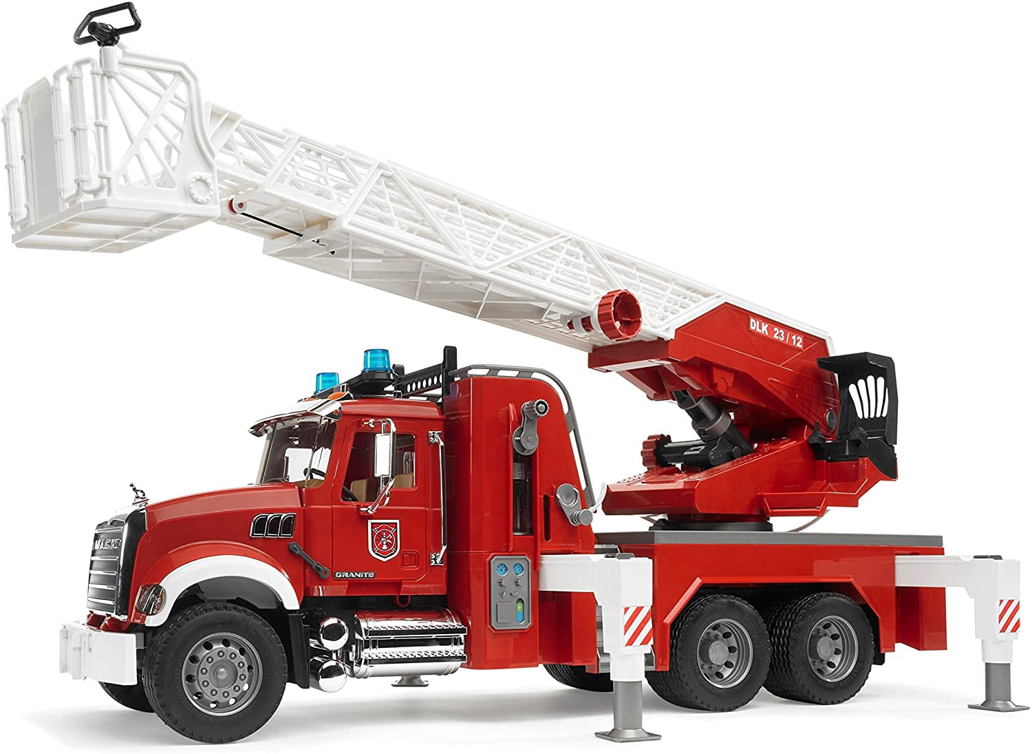 MACK Granite Fire engine with ladder, waterpump and L+S Module Bruder ...