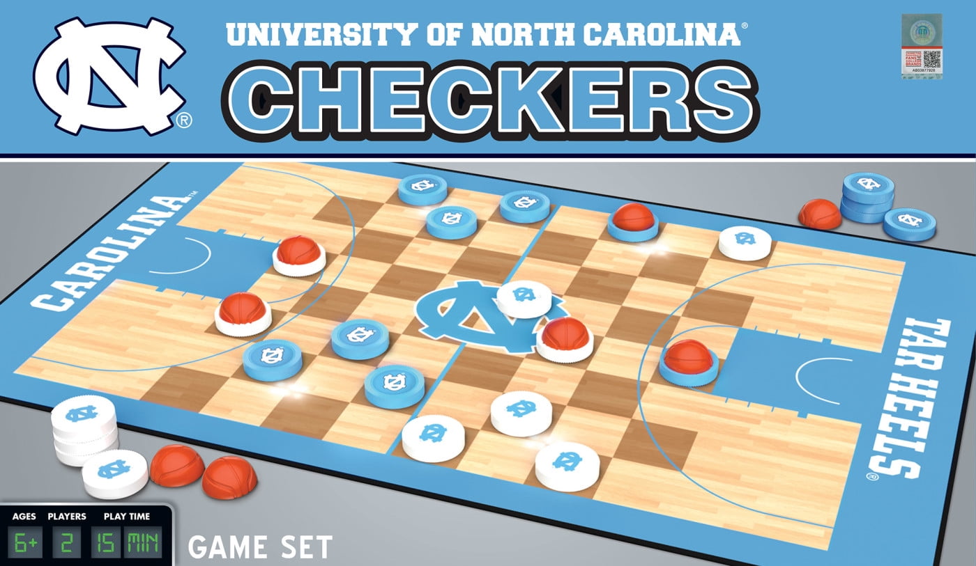 MasterPieces Officially licensed NCAA UNC Tar Heels Checkers Board Game ...