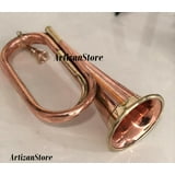 Solid Copper & Brass Bugle| US Military Cavalry Horn | Musical ...