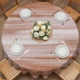 Brown Red Gradient Round Tablecloth 54 inches Minimalist Sea Waves ...