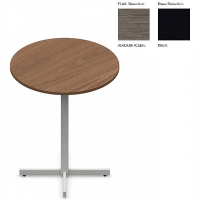 Table-Round 42" Ionic, Black Metal Base Absolute Acajou | Walmart Canada