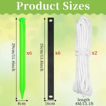 Tree Stakes Kit for 2 Tree, Including 6 Pieces Finish Tree Stakes with ...