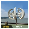 1000W Wind Turbine 12v 24v Vertical Axis Wind Turbine Small Windmill ...