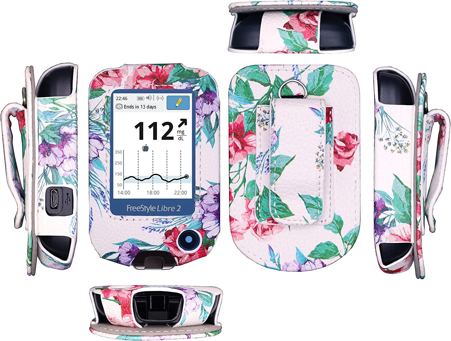 Painted Design Premium Fitted Leather Case with Screen Protector, Belt ...