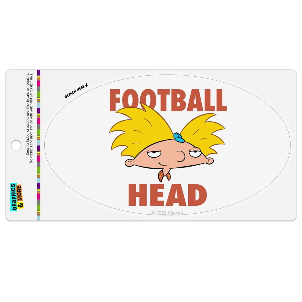 Hey Arnold! Football Head Automotive Car Refrigerator Locker Vinyl Euro ...