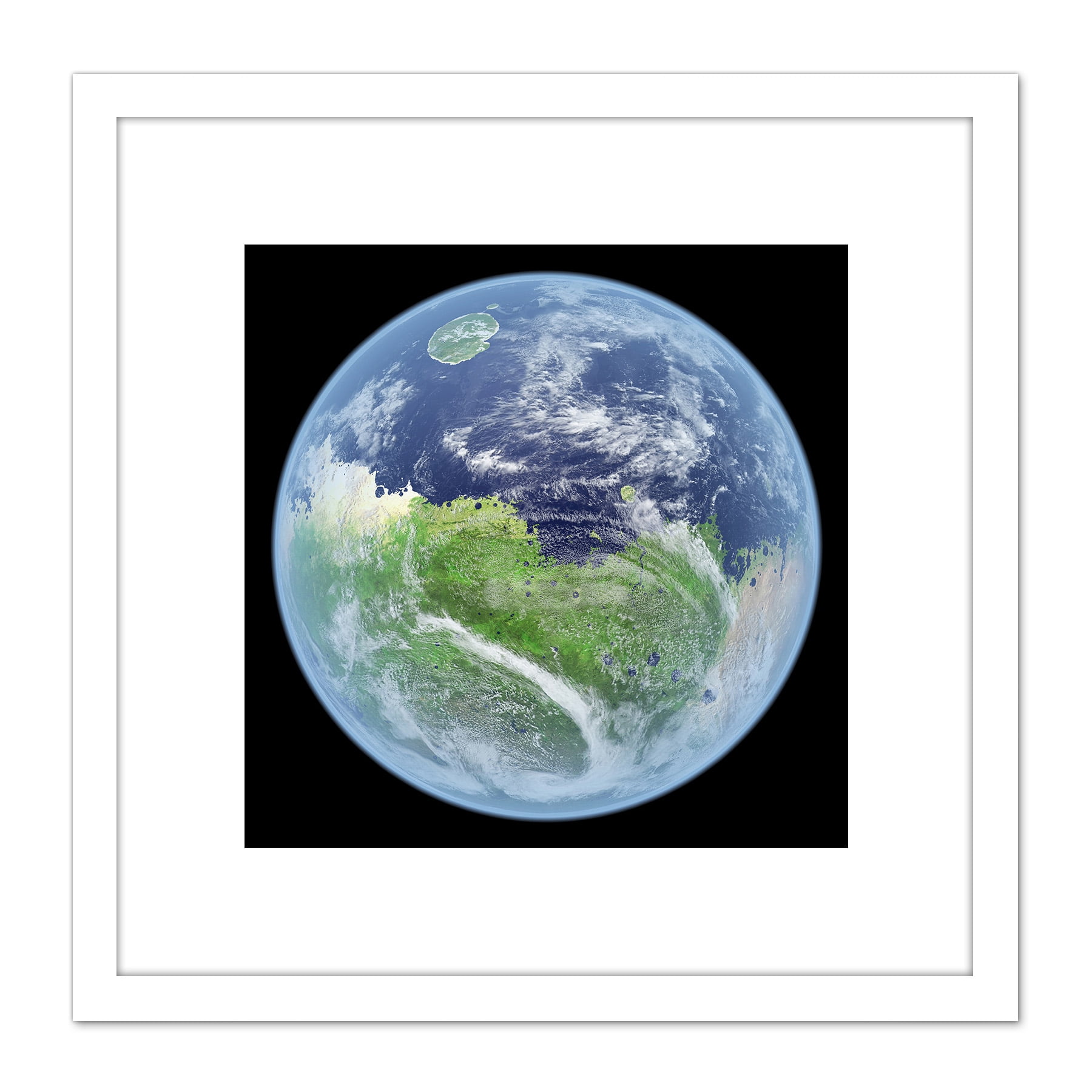 McGill Space NASA Mars Terraforming Illustartion 8X8 Inch Square Wooden ...