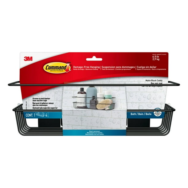 Command Bath Shower Caddy Matte Black, 1 Caddy - Walmart.com