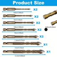 12pcs Masonry Drill Bits Set, Alloy Cross-Head Tile Drill Bits for ...