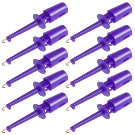10 Pcs 42mm Long Test Hook Clip Solderable with Multimeters PCB Tester ...