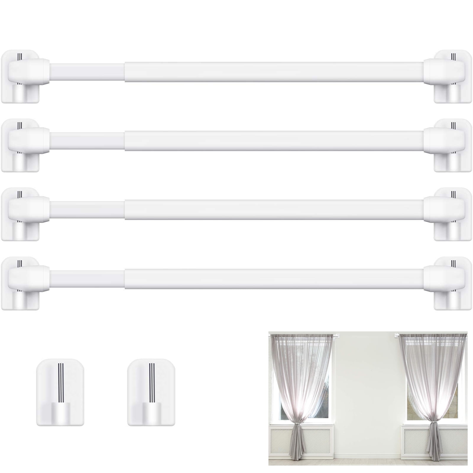 Click here for Amdohai 4 Pieces Curtain Rod For Curtain Extendabl... prices