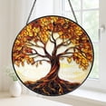 Autumn Tree Glass Style Window Suncatcher, Fantasy Nature Inspired ...