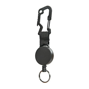 Retractable Key Reel, Heavy Duty Keychain with Carabiner, Steel Cable ...