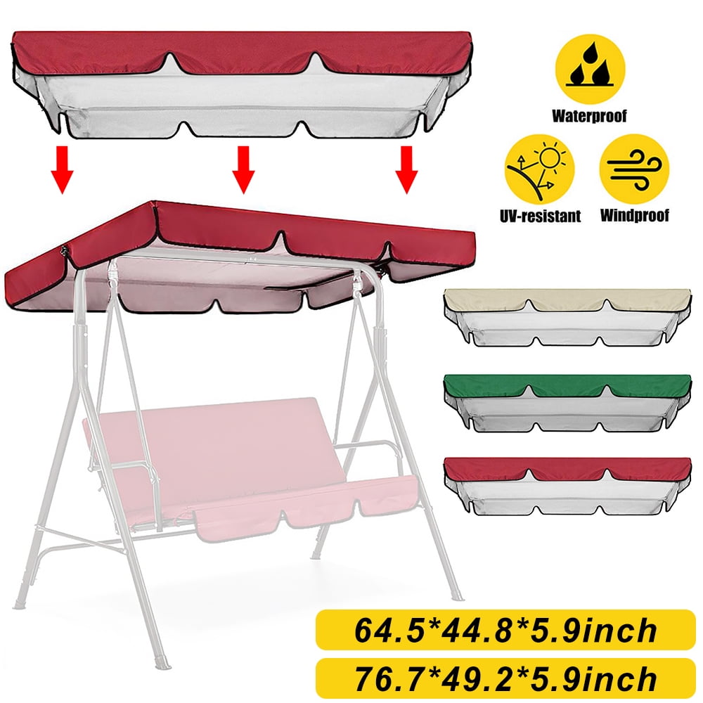 Swing Top Cover Canopy Replacement Porch Patio Outdoor Swing Top Cover ...
