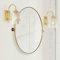 MOON MIRROR Gold Oval Pivot Mirror, Oval Vanity Mirror for Wall ...