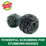 Scotch-Brite Stainless Steel Scrubbers, 3 Scrubbers - Walmart.com