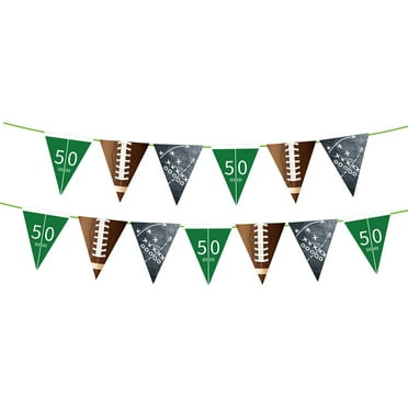 NUOLUX American Football Theme Pennant Decorative Banner Set Football ...