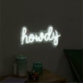 Urban Shop 9.5" x 21" Howdy White LED Wall Sign - Walmart.com