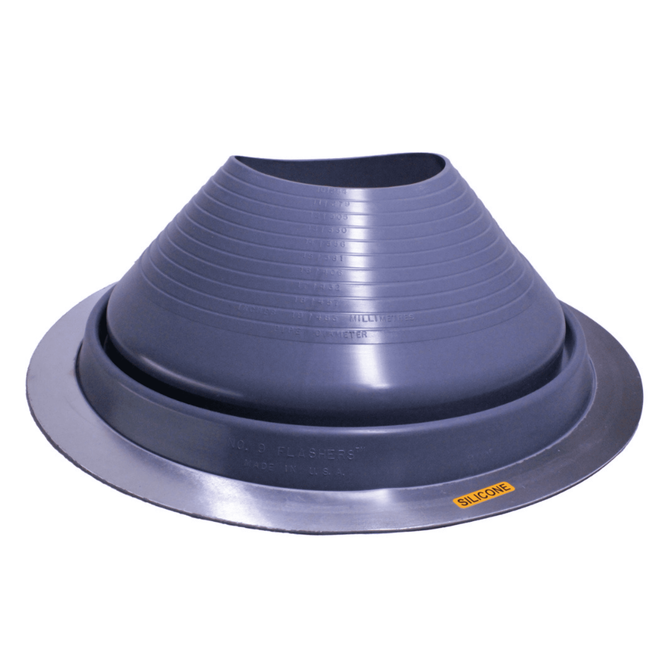 Flashers #9 Silicone Grey High Temp Flexible Roof Jack Pipe Boot Metal ...