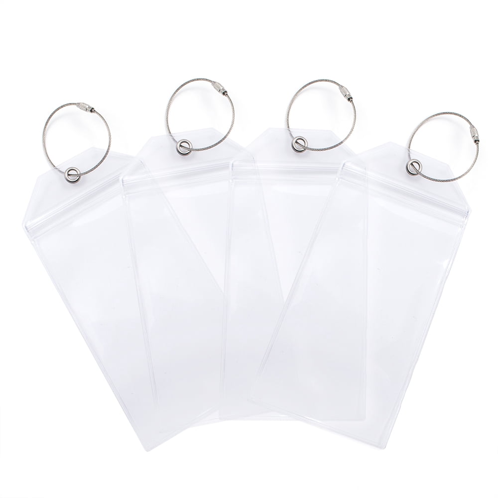 Toptie Cruise Luggage Tags Set Clear Waterproof Tag Holder Zip Seal and ...