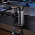 2-in-1 Desktop Cup Holder with Headphone Hanger, Anti-Spill Clip-on ...
