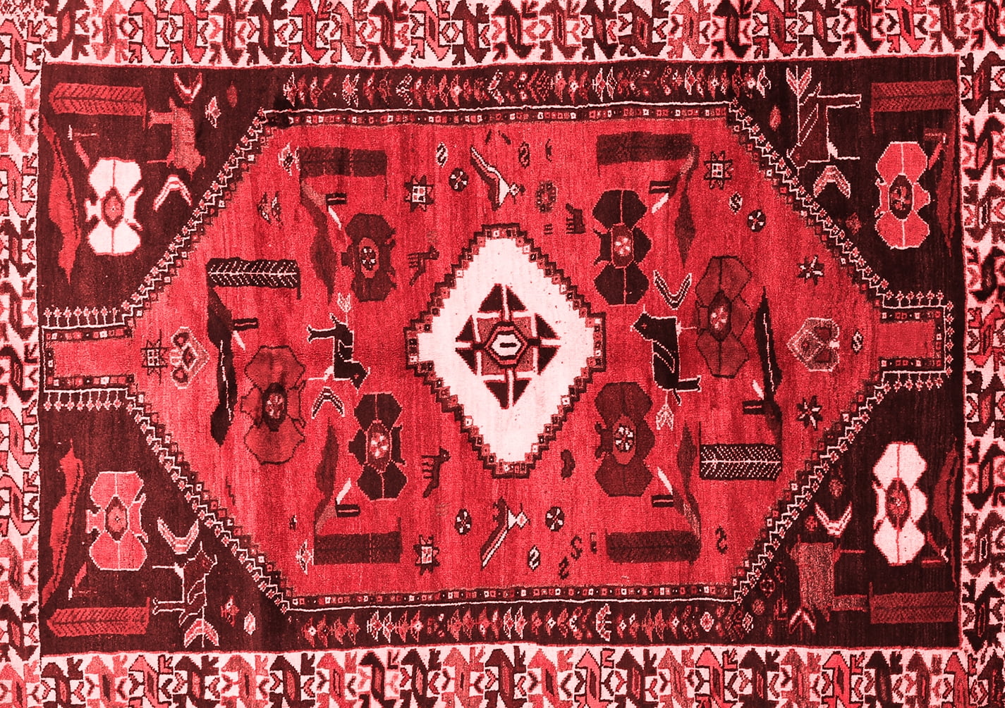Ahgly Company Indoor Rectangle Persian Red Traditional Area Rugs, 7' x ...