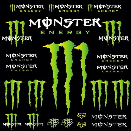 Racing Car Motorcycle Monster Energy Stickers Helmet Decals For Yamaha ...