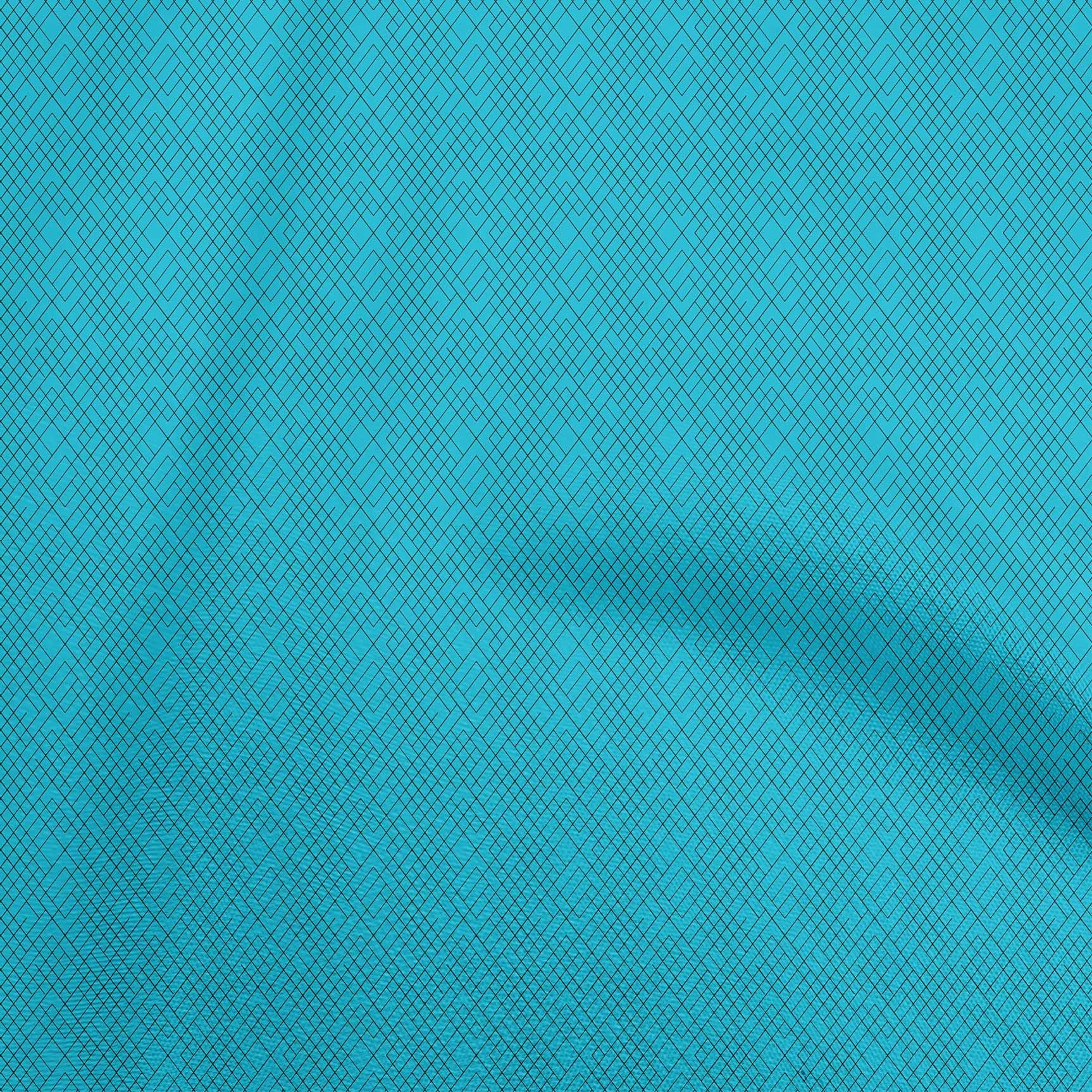 oneOone Velvet Turquoise Blue Fabric Scribble Lines Fabric For Sewing ...