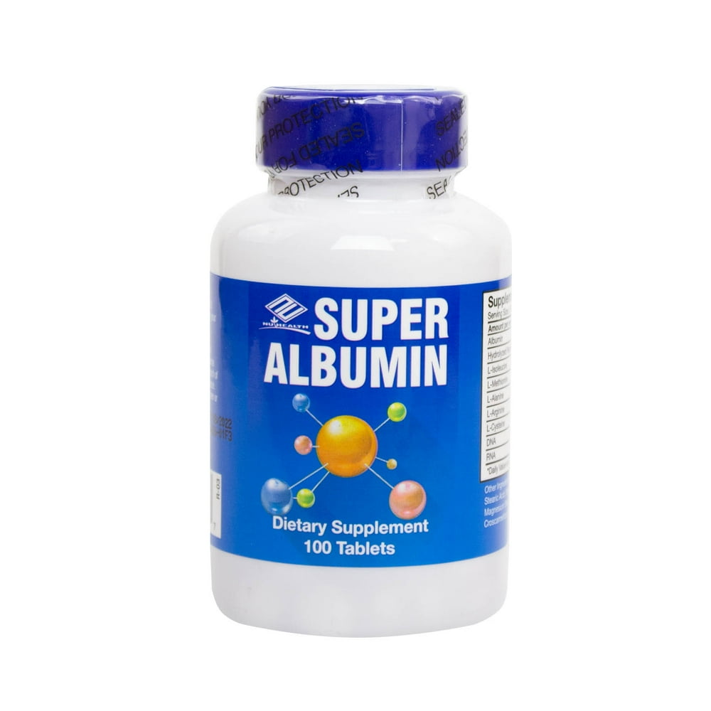 NuHealth Super Albumin (100 Tablets) - Walmart.com - Walmart.com