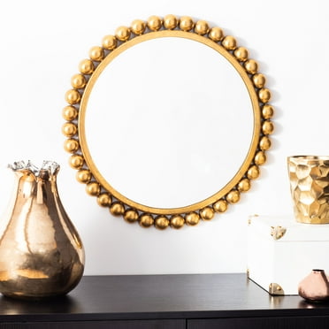 Beautiful Round Ornate Gold Frame Mirror 24" by Drew Barrymore ...