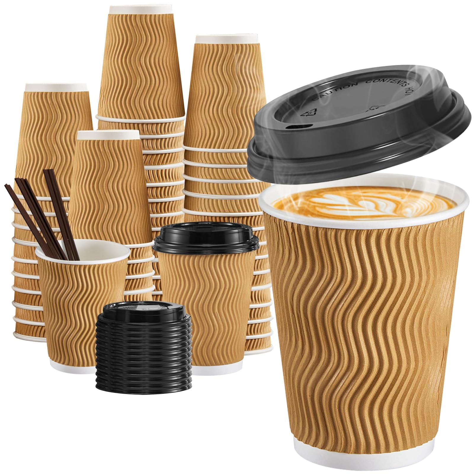 Click here for Siuq 12 Oz Coffee Cups-90 Pack Disposable Coffee C... prices
