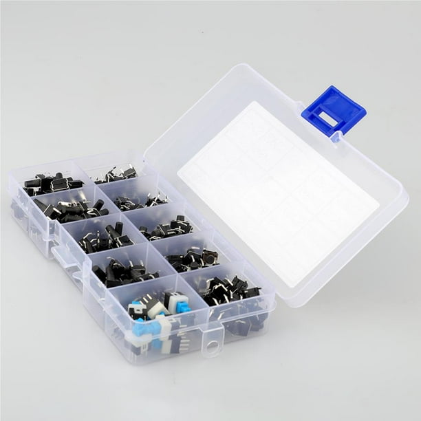 stanreset 180Pcs 10 Values 6x6mm Tactile Push Button Switch Micro ...