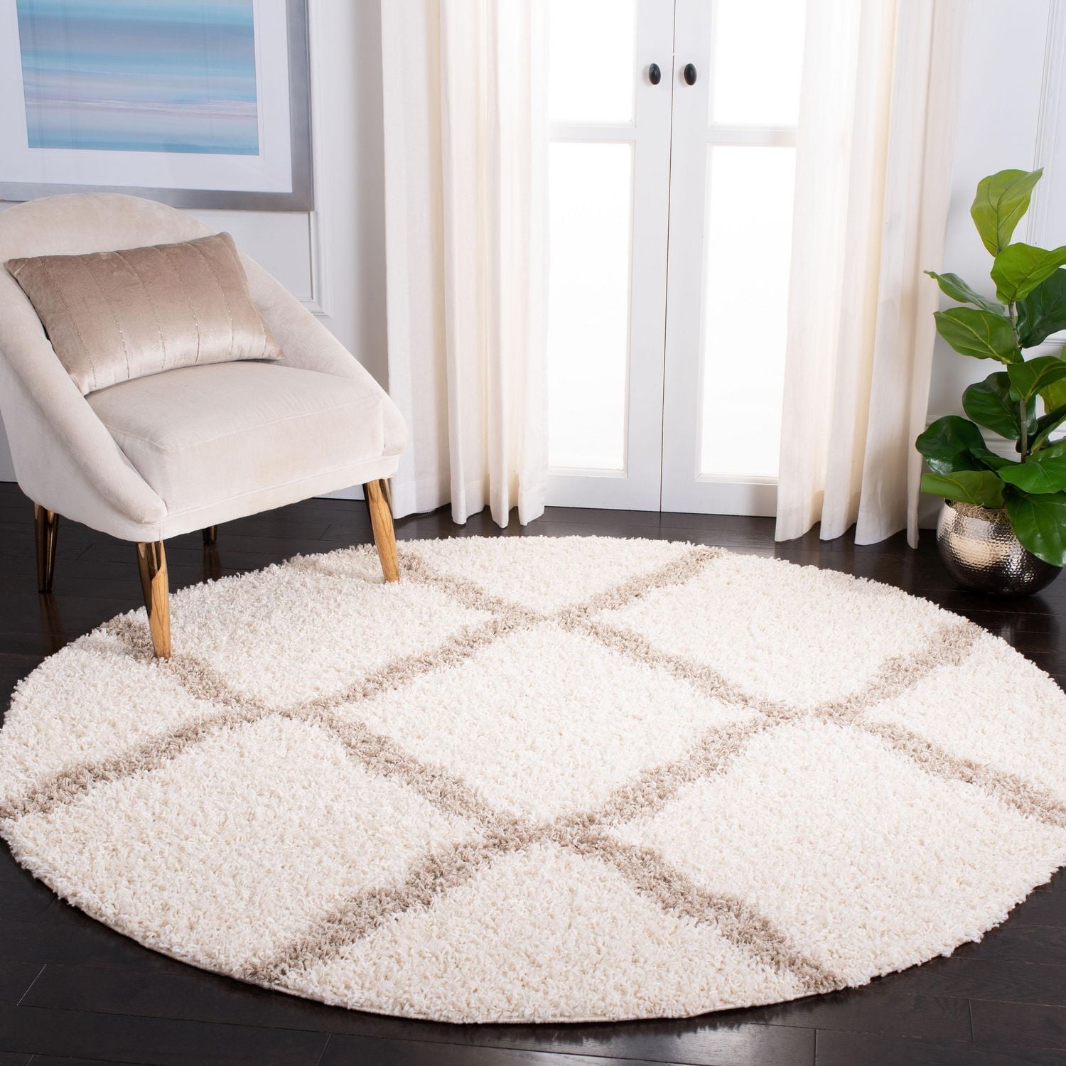 Click here for Safavieh Dallas Logan Geometric Shag Area Rug 8 X... prices