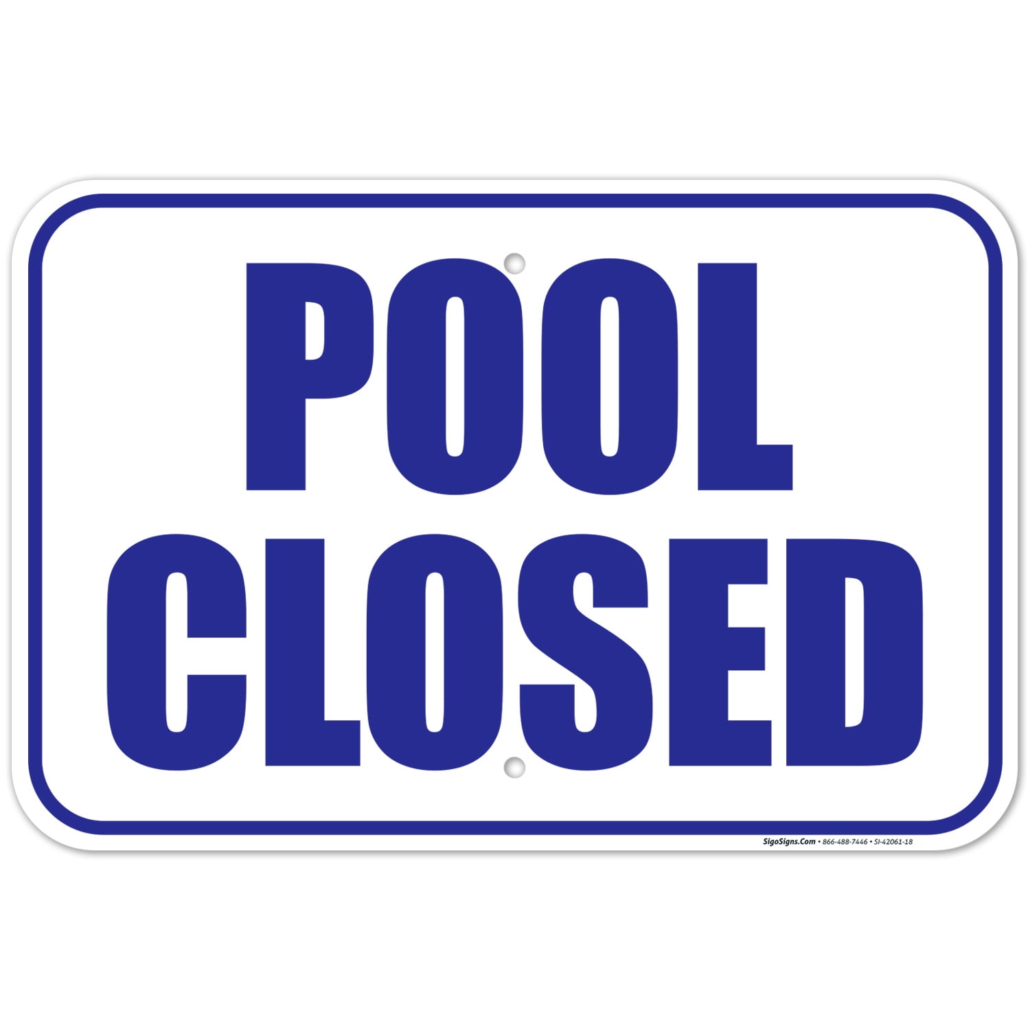 Pool Closed Sign, - Walmart.com